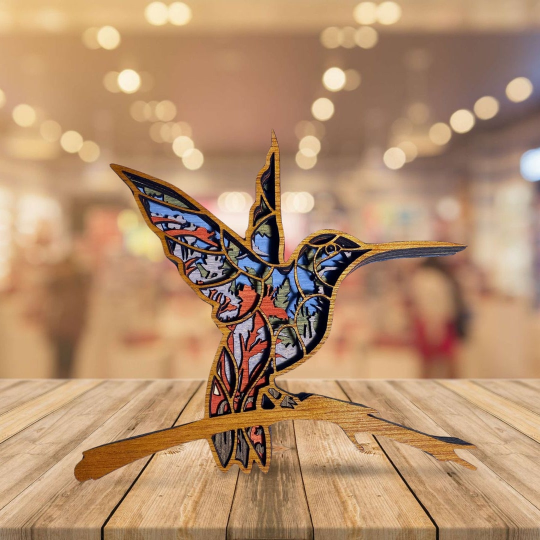 3D Layered Wood Art, Hummingbird - Etsy