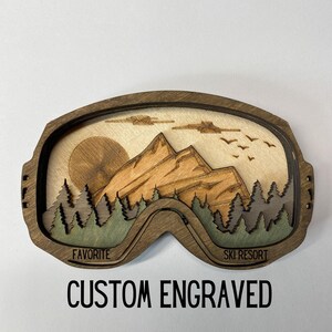 3D Layered Wood Art, Ski/snowboard Goggles - Etsy