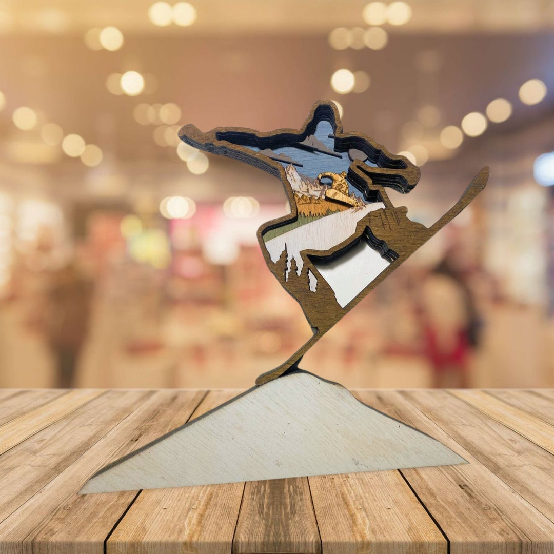 3D Layered Wood Art, Snowboard - Etsy