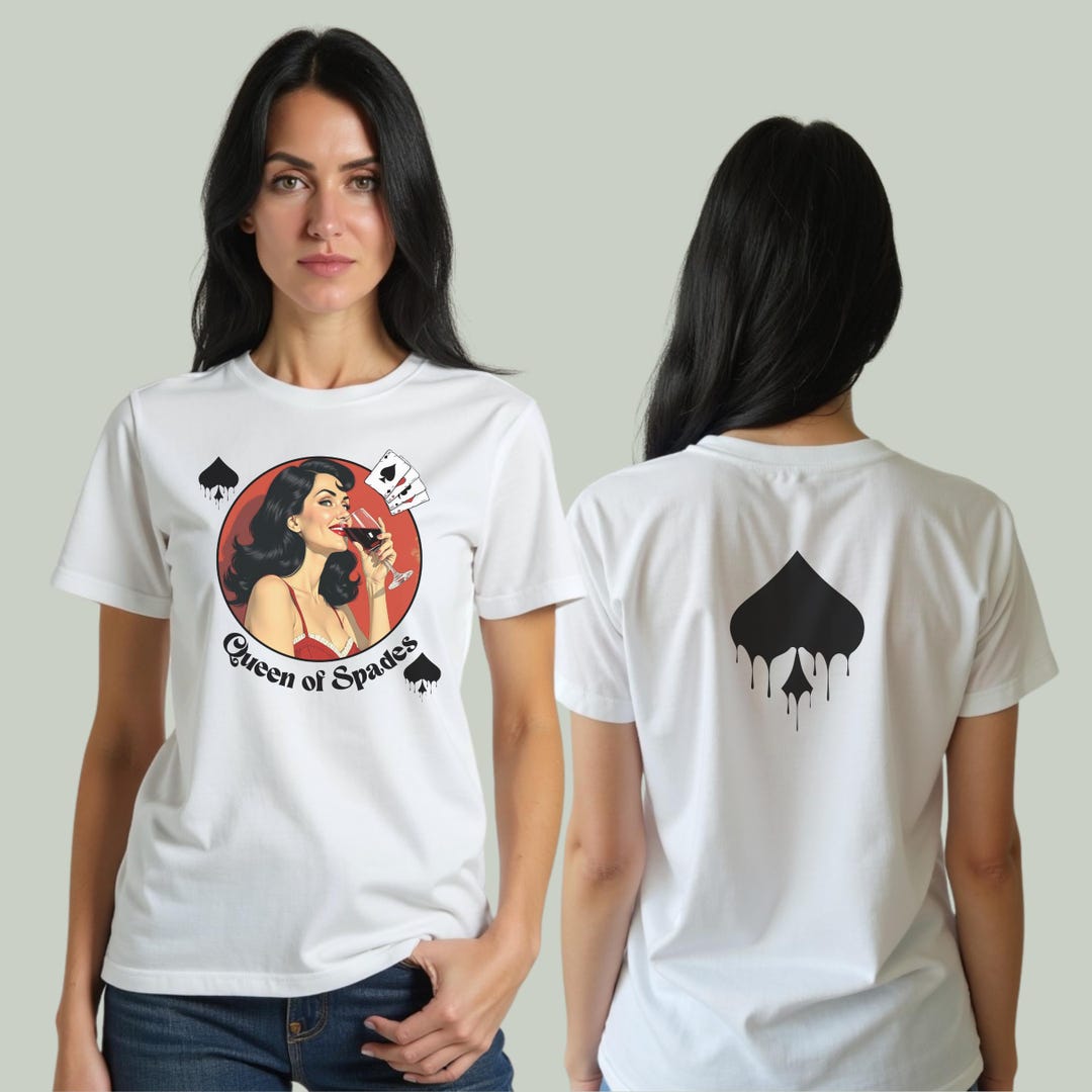 Queen of Spades. Pinup Retro Style.classic Unisex Crewneck T-shirt - Etsy