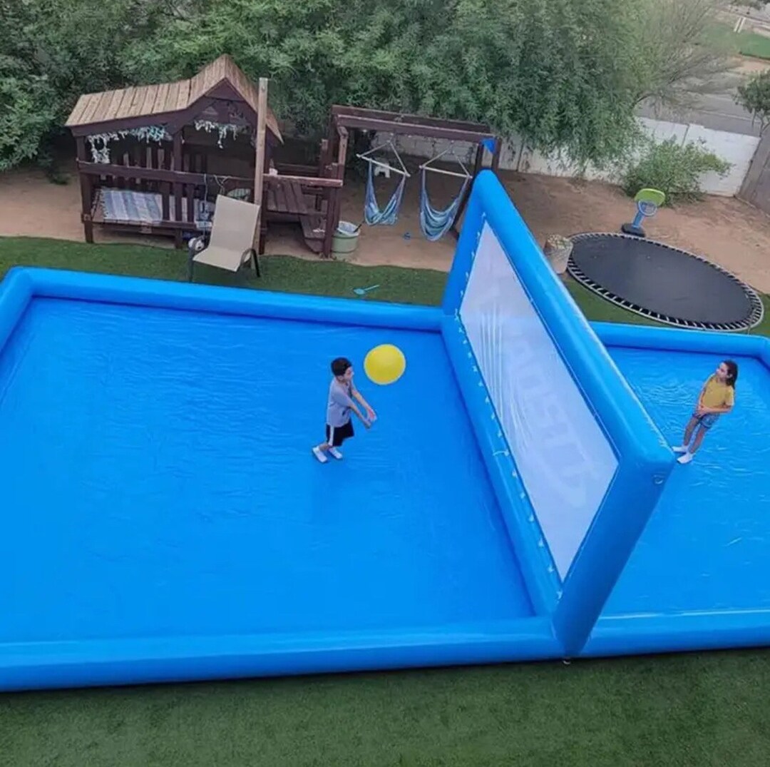 Inflatable Volleyball Court With Air Pump, Inflatable Beach Volleyball ...