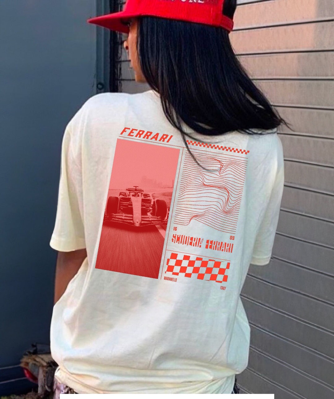 Y2K Vintage Ferrari F1 Tee Formula One F1 Racing Vintage Style Unisex ...