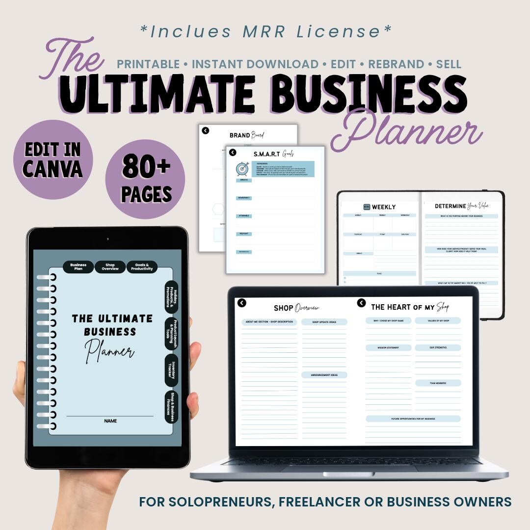 The Ultimate Business Planner, Template, PDF, Small Business Planner ...