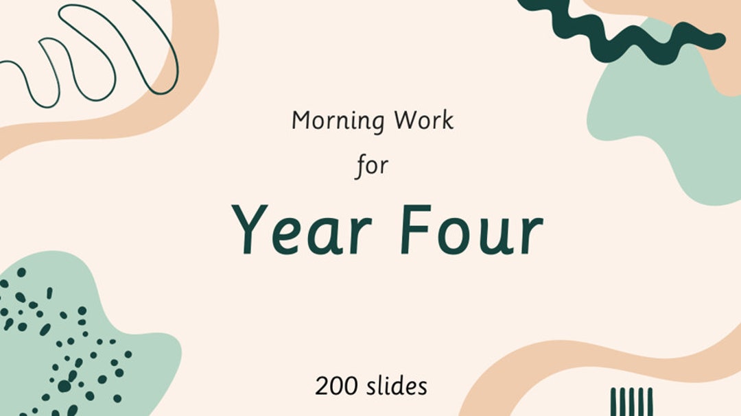 Morning Work for Year 4 whole Year Pack - Etsy