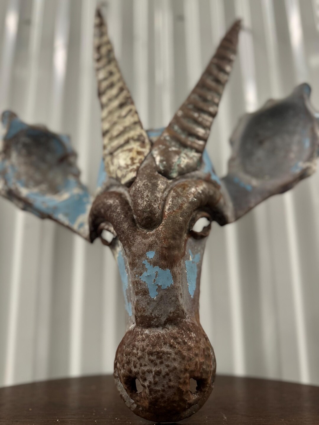 African Folk Art Industrial Kudu Antelope Wall Hanging Mask - Etsy