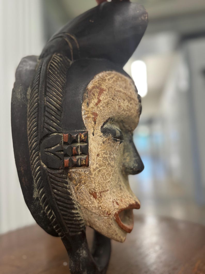 Two African Home Décor Masks by the Puno Mask Society Gabon Mask - Etsy