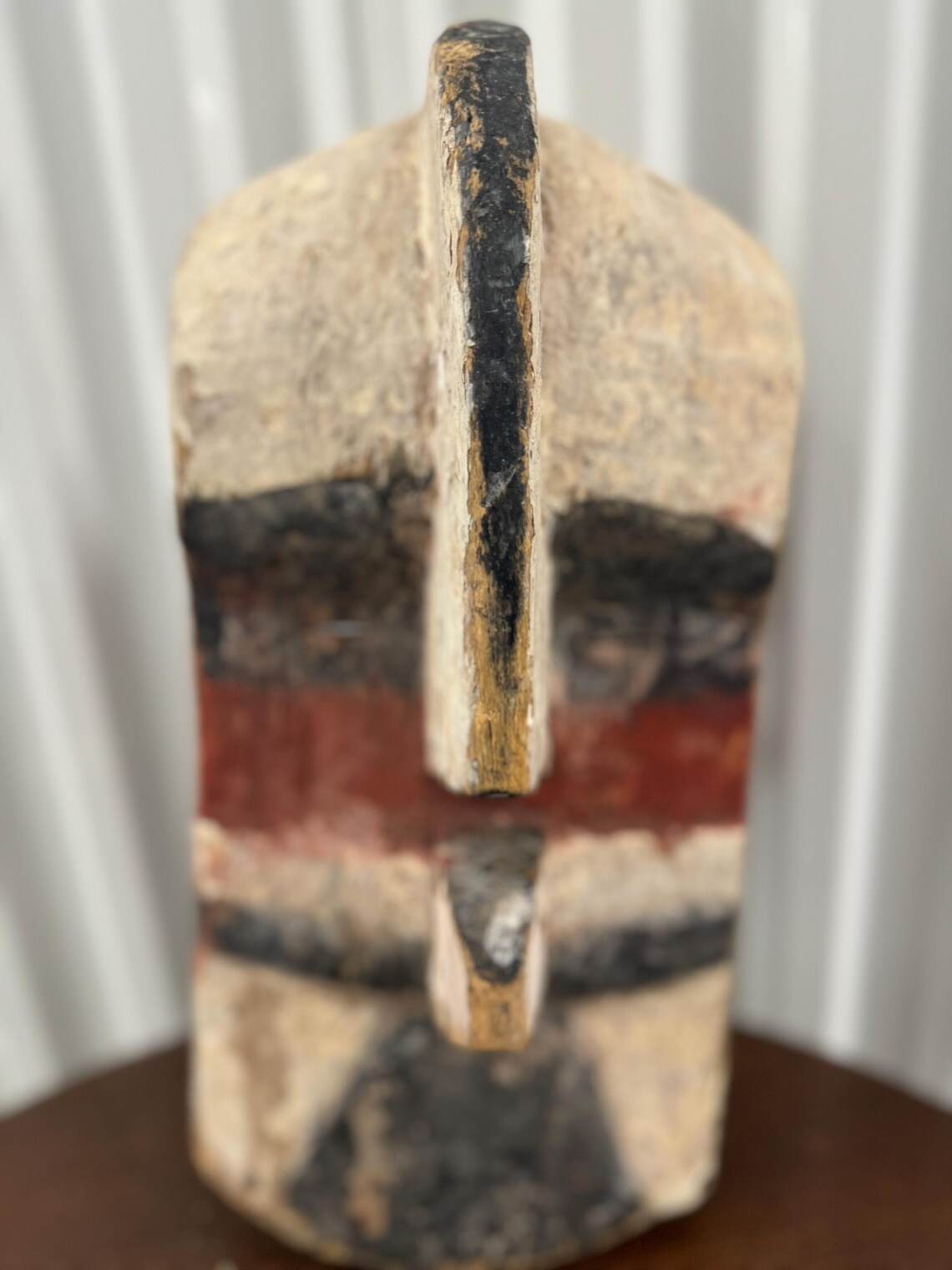 Two Antique Wall Hanging African Masks:african Orginal Cermonial Songye ...