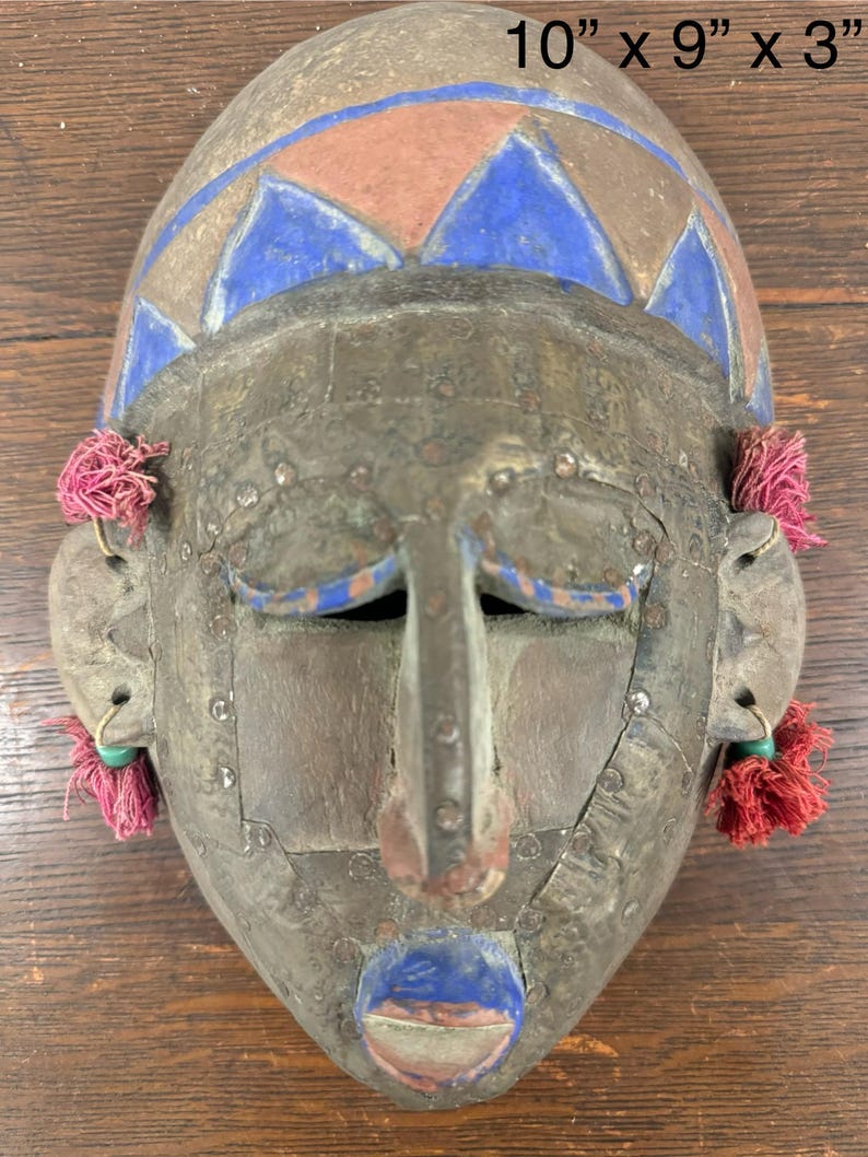 Wall Hanging Masks: Lega Zaire Society Mask Congo + Old African Maraka ...