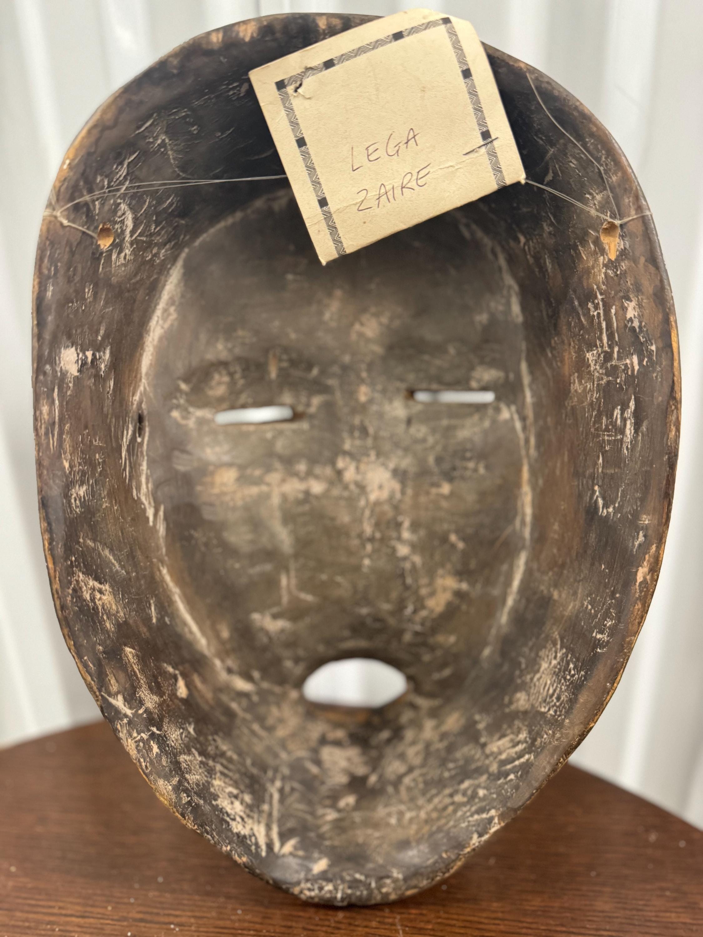 Wall Hanging Masks: Lega Zaire Society Mask Congo + Old African Maraka ...