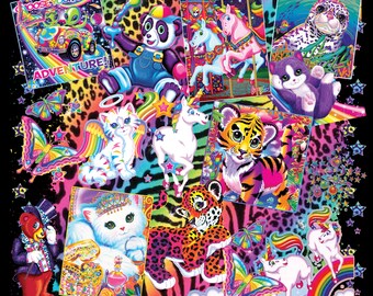 Lisa Frank Style Cheetah Print Rainbow Bright Seamless Design Pattern ...