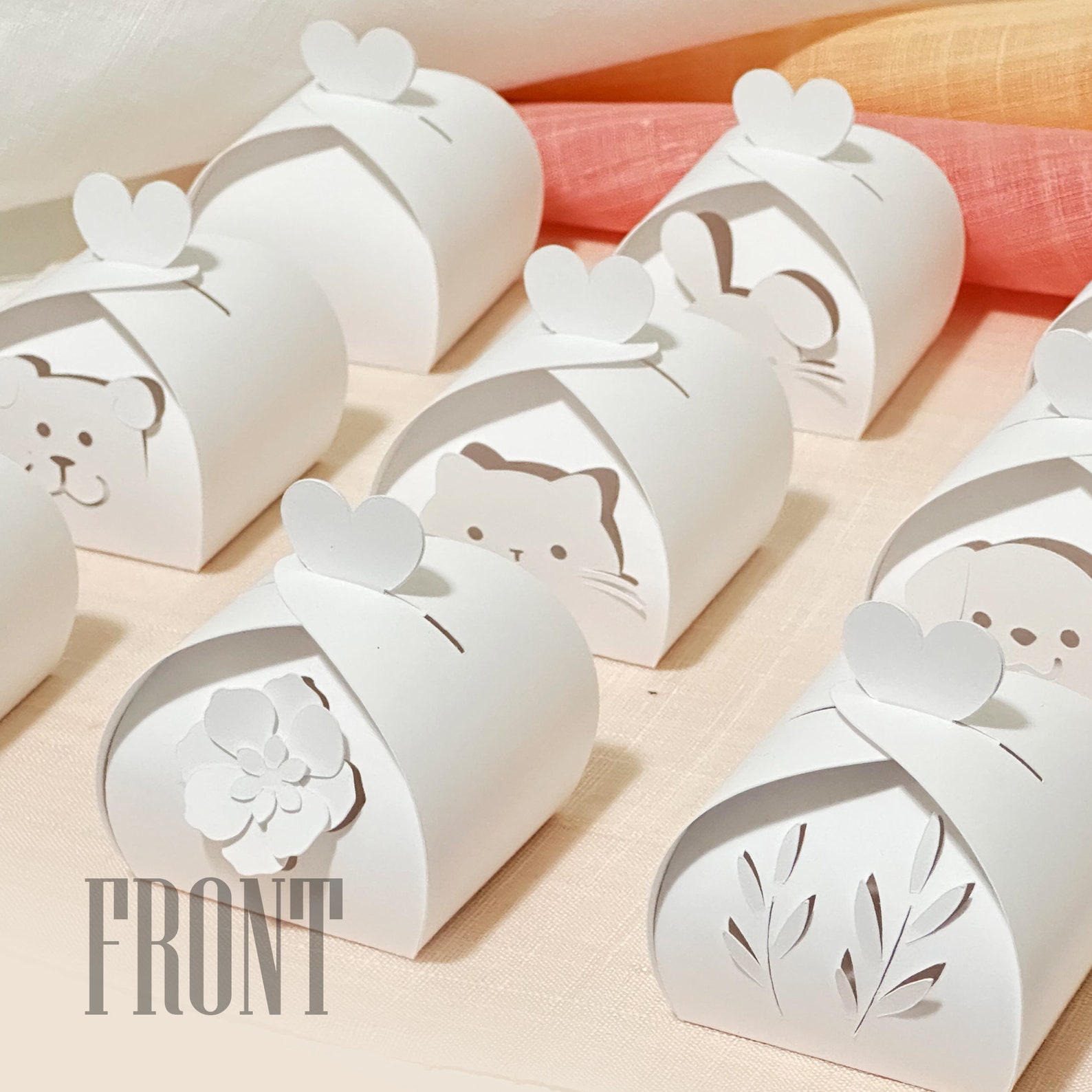 White Favor Boxes for Wedding, Bridal Party, Baptism, Birthday and ...