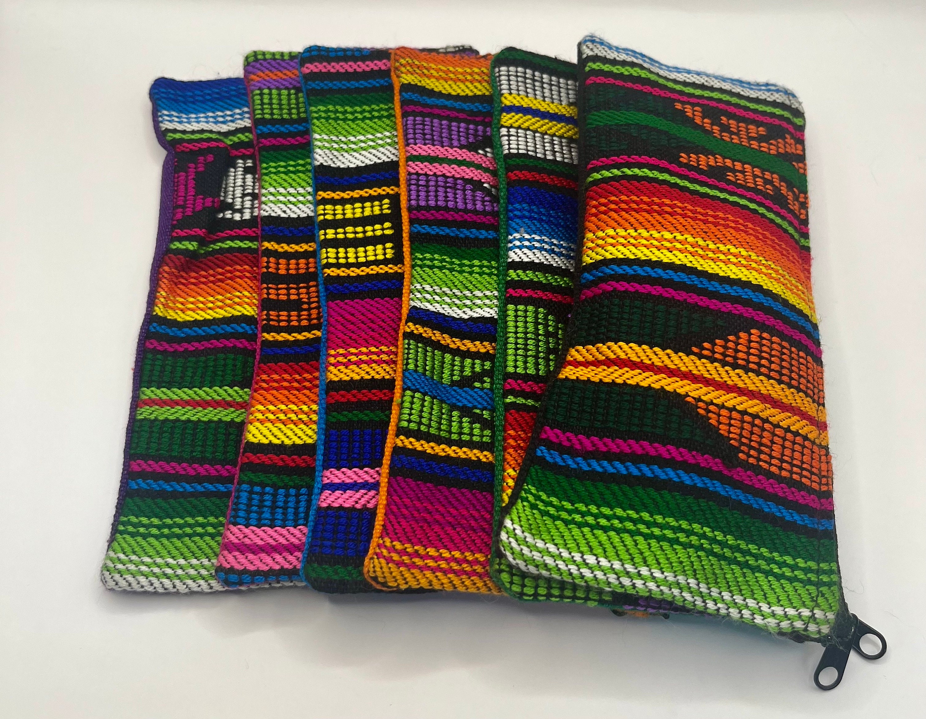 Set of 6 Colorful Guatemalan Fair Trade Handwoven Coin Purse, Change ...