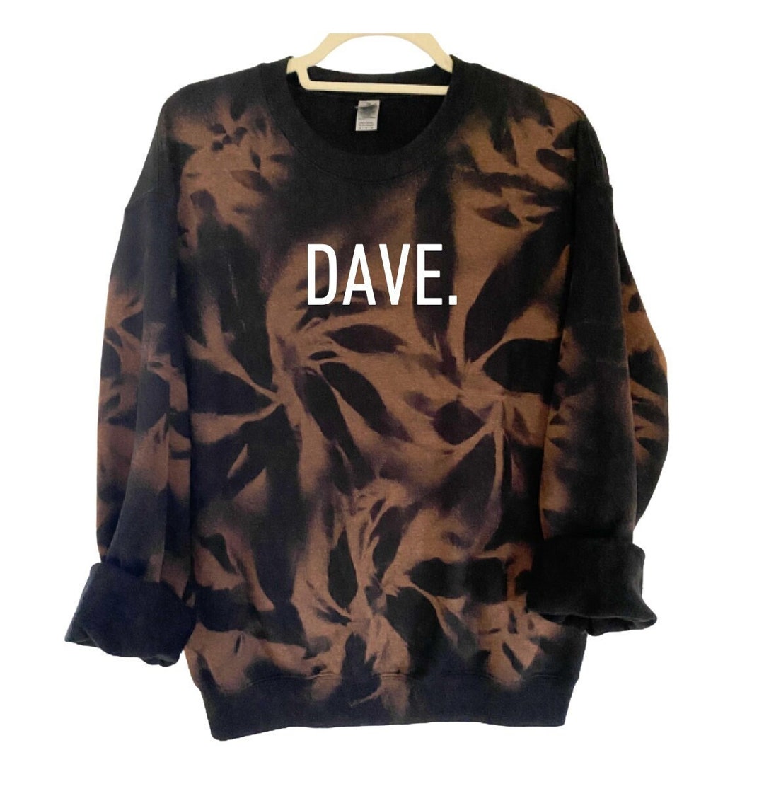 DAVE Sweatshirt, Dave Matthews Reverse Tie Dye Crew, Vintage Bleached ...
