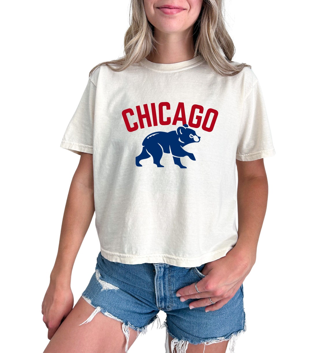 Classic Slightly Cropped Chicago Cubs Shirt, Chicago Cubs T-shirt ...