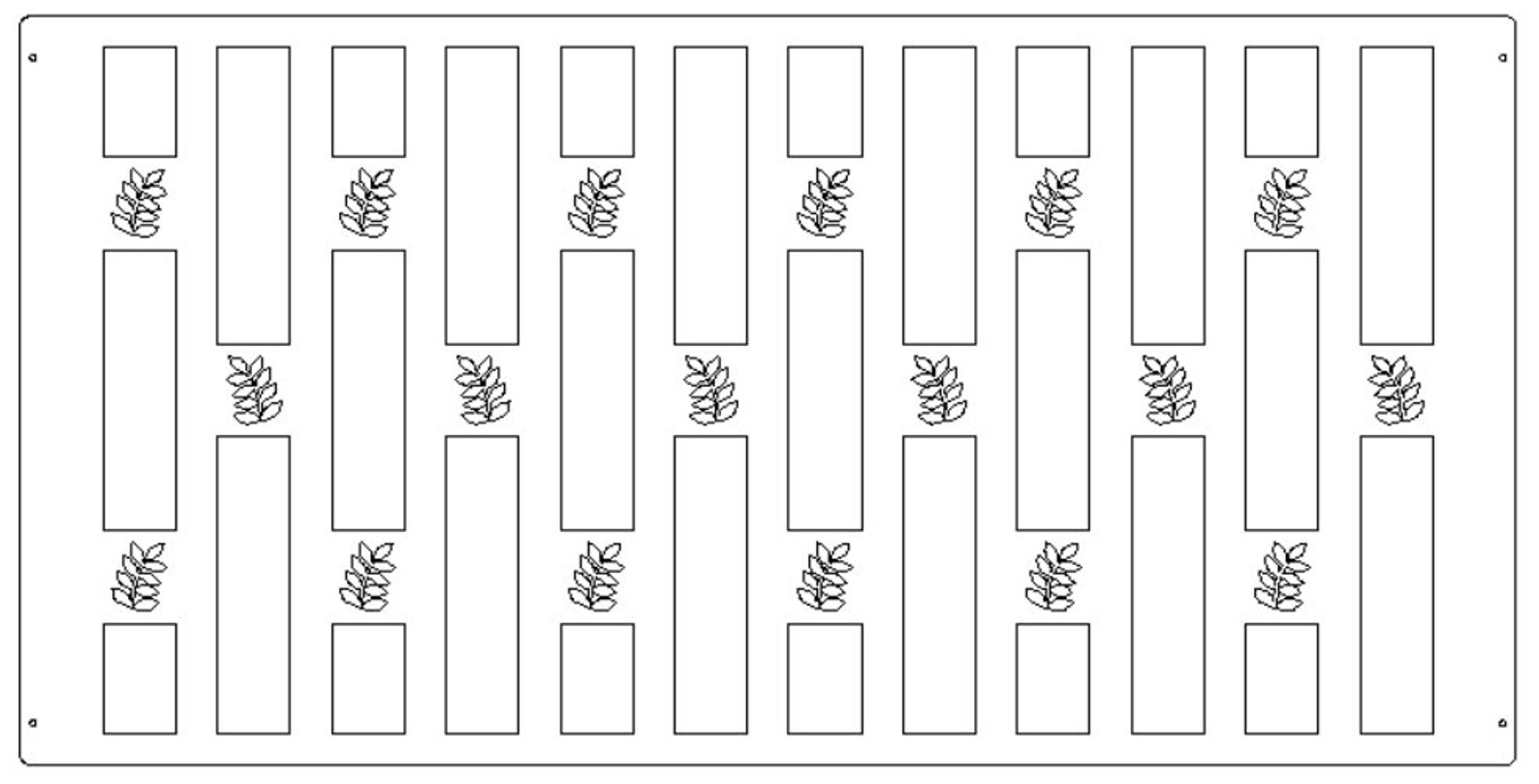 Abstract With Leaf Decal Railing Insert DXF File - Etsy