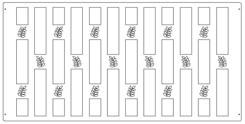 Abstract With Leaf Decal Railing Insert DXF File - Etsy