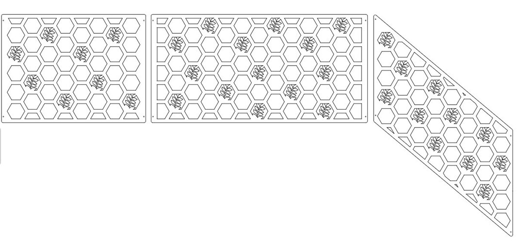 Hexagon Leaf Decal Railing Insert DXF File - Etsy