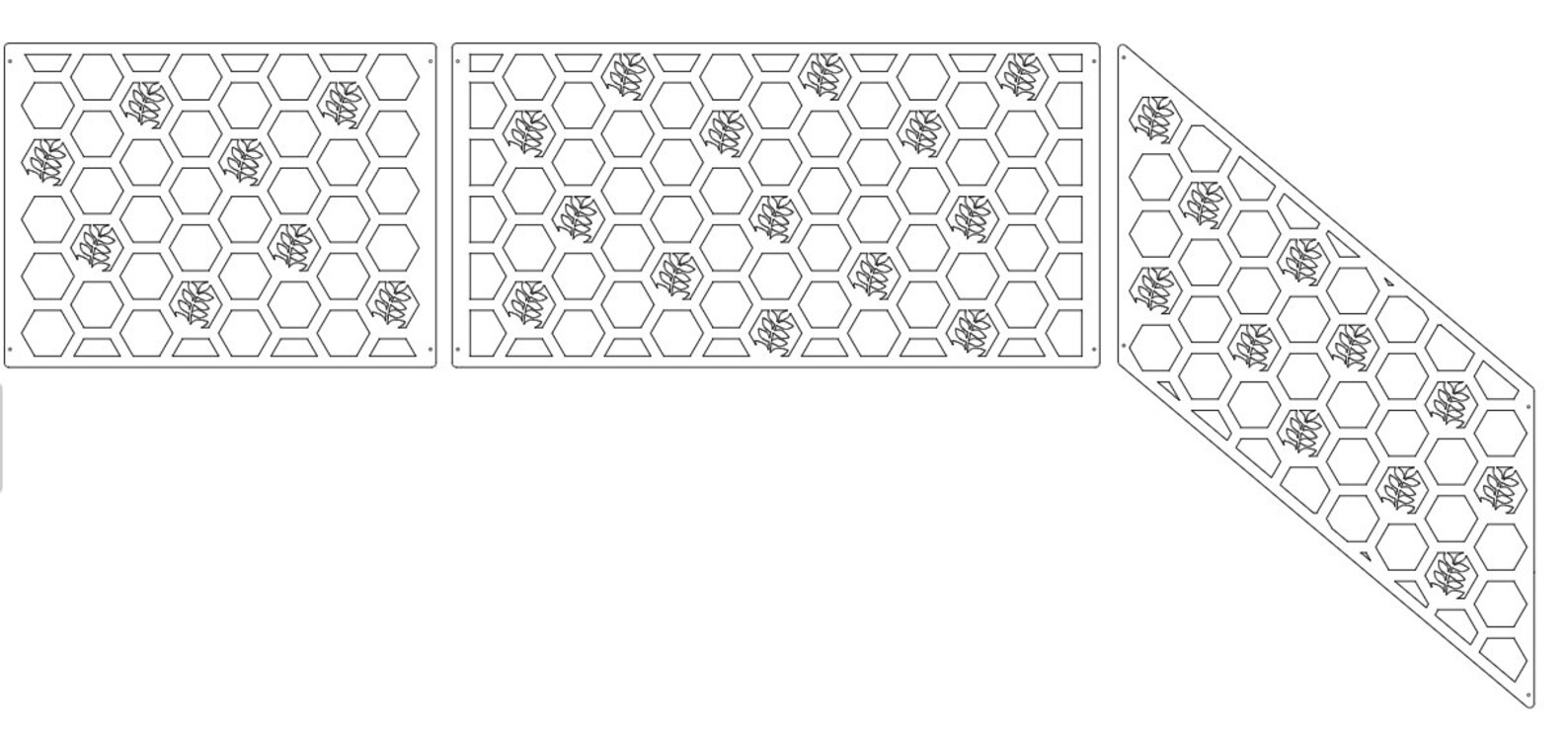 Hexagon Leaf Decal Railing Insert DXF File - Etsy
