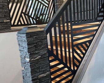 Abstract With Leaf Decal Railing Insert DXF File - Etsy