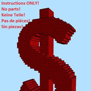 LEGO Dollar Sign Statue Building Instruction INSTRUCTIONS ONLY No ...