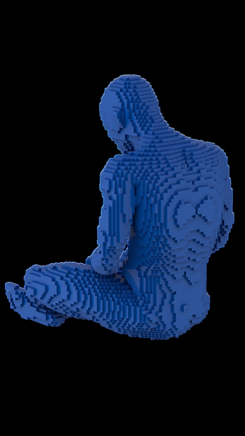 LEGO Sitting Man Statue Building Instructions INSTRUCTIONS ONLY No ...