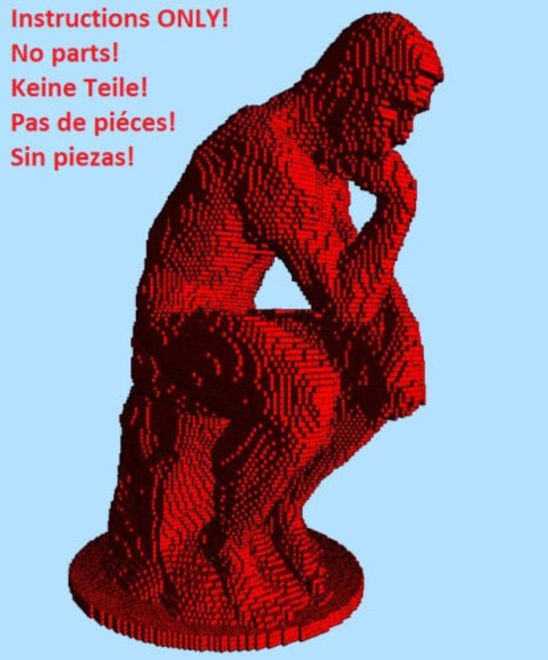 LEGO the Thinker Sculpture Building Instruction INSTRUCTIONS ONLY No ...