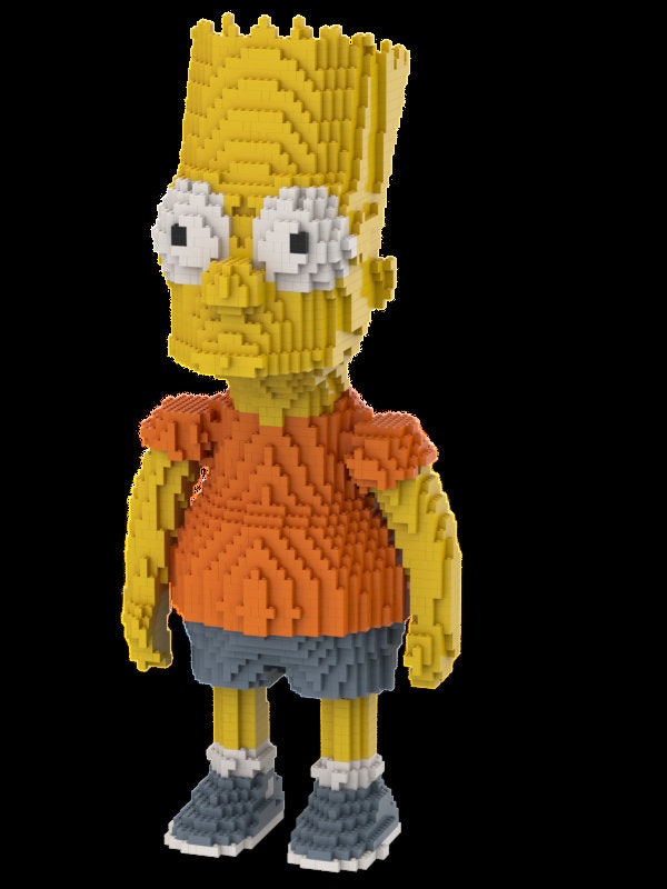 Lego Bart Simpson Statue Building Instruction Instructions Only No Bricks Etsy