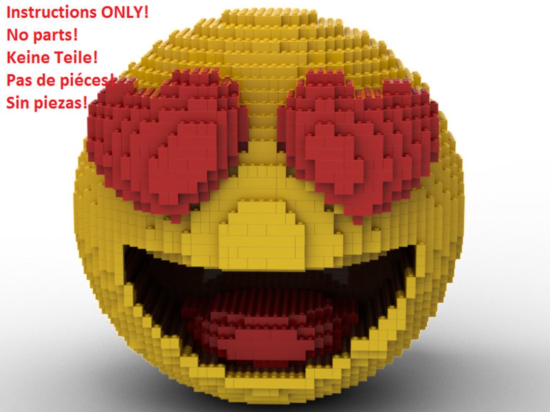 LEGO Love Emoji Statue Building Instruction INSTRUCTIONS ONLY No Bricks ...