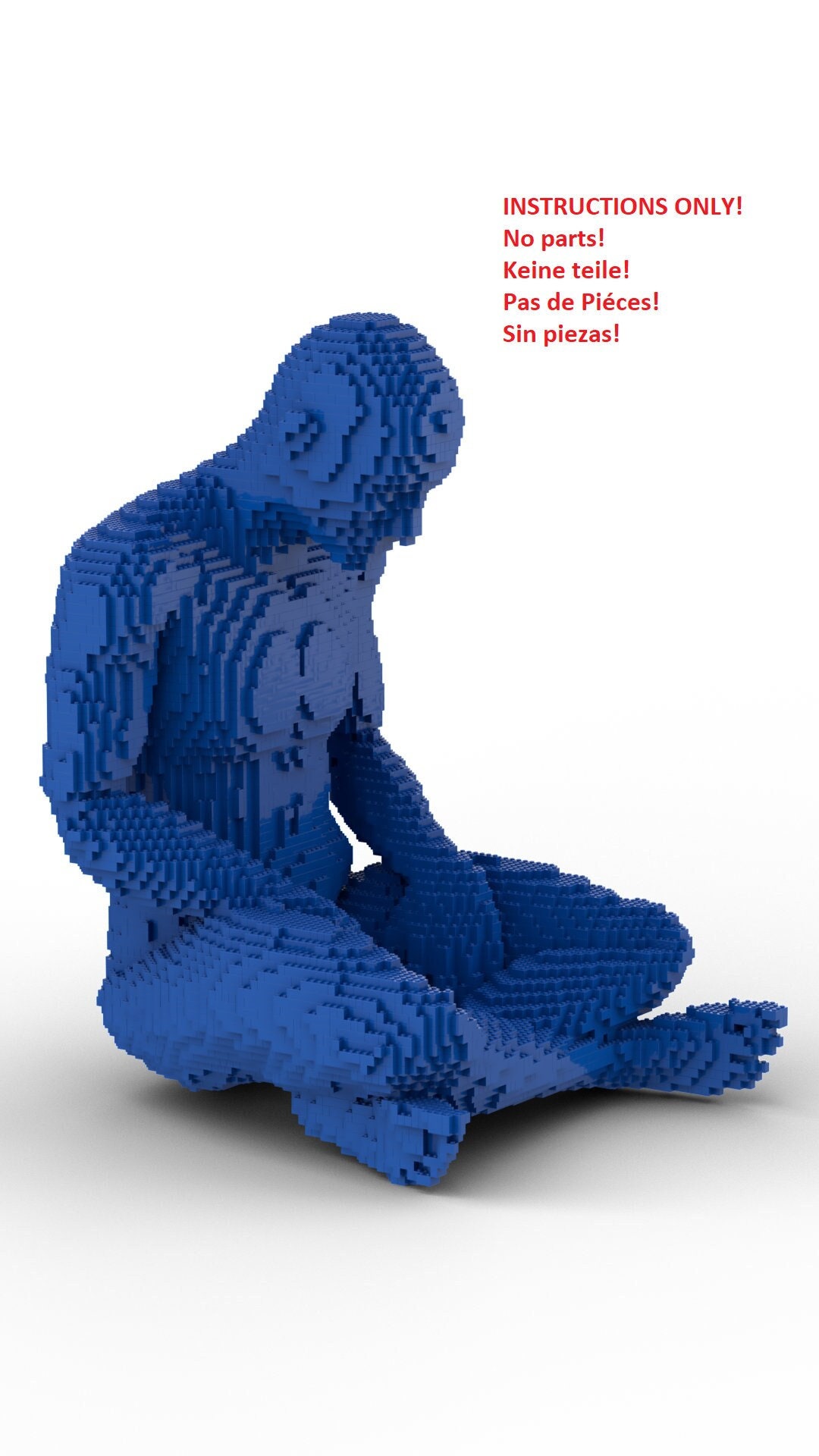 LEGO Sitting Man Statue Building Instructions INSTRUCTIONS ONLY No ...