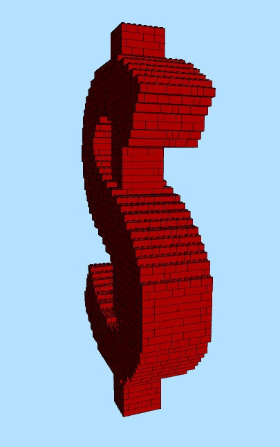 LEGO Dollar Sign Statue Building Instruction INSTRUCTIONS ONLY No ...