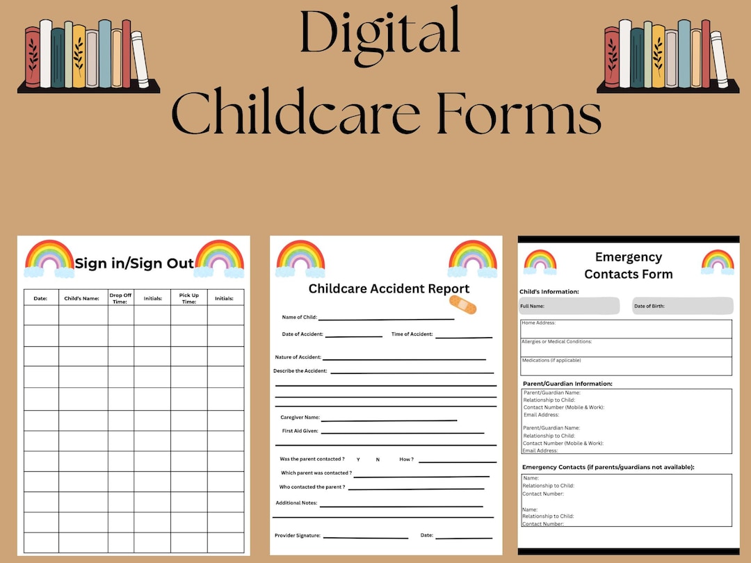 Childcare Daily Report & Daily Planner | Daycare Printable Forms | Home ...