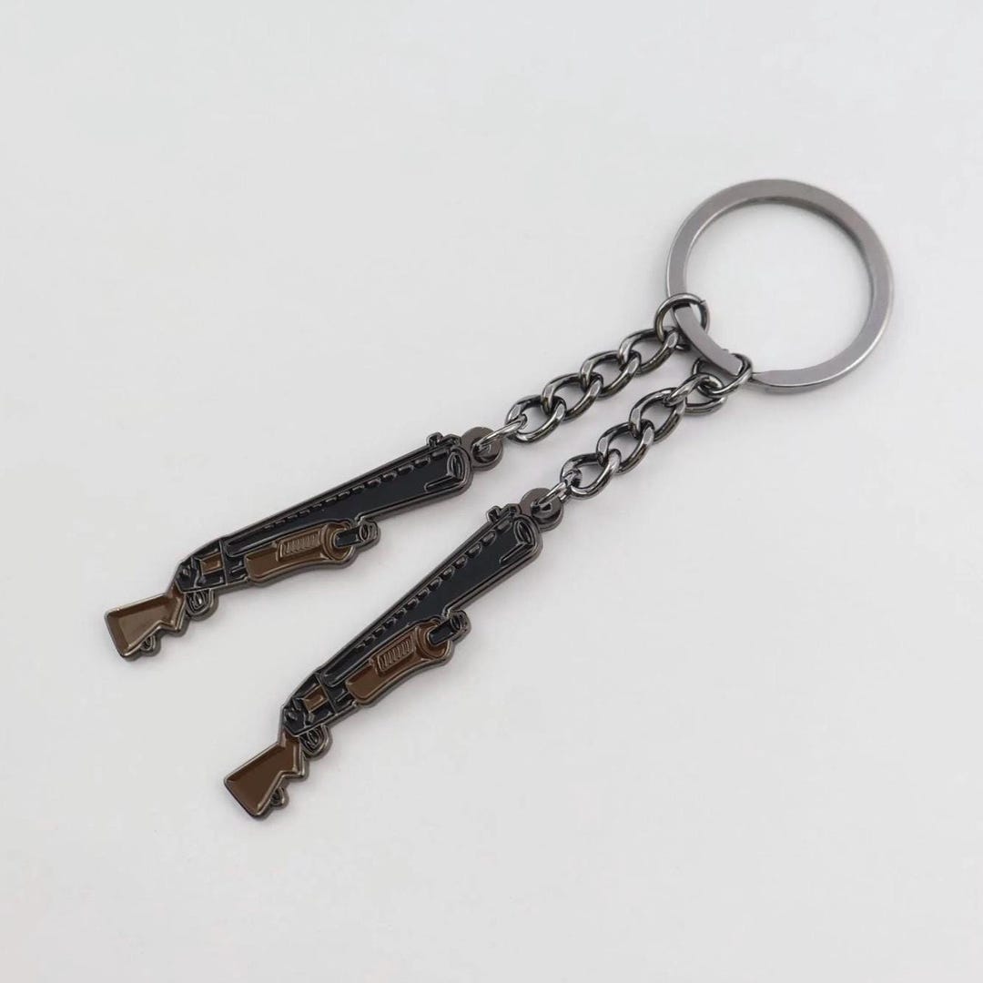 Double Pump Keychain Fort Inspired Keychain Video Game Keychain Metal ...