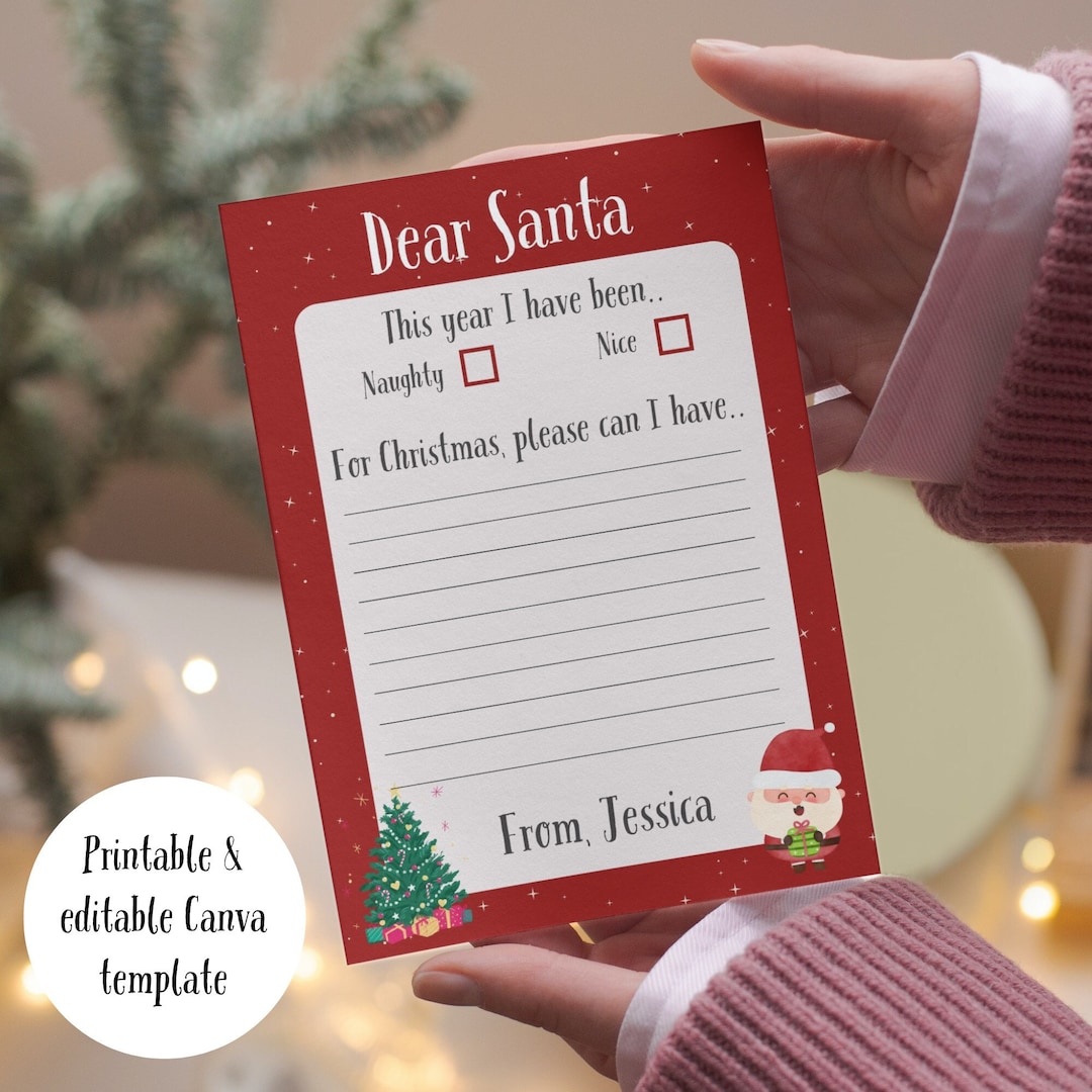 Personalised Santa Letter, Printable Santa Letter for Kids ...