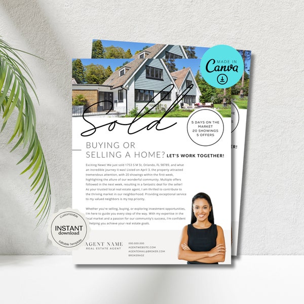 Just Sold Prospecting Letter - Etsy