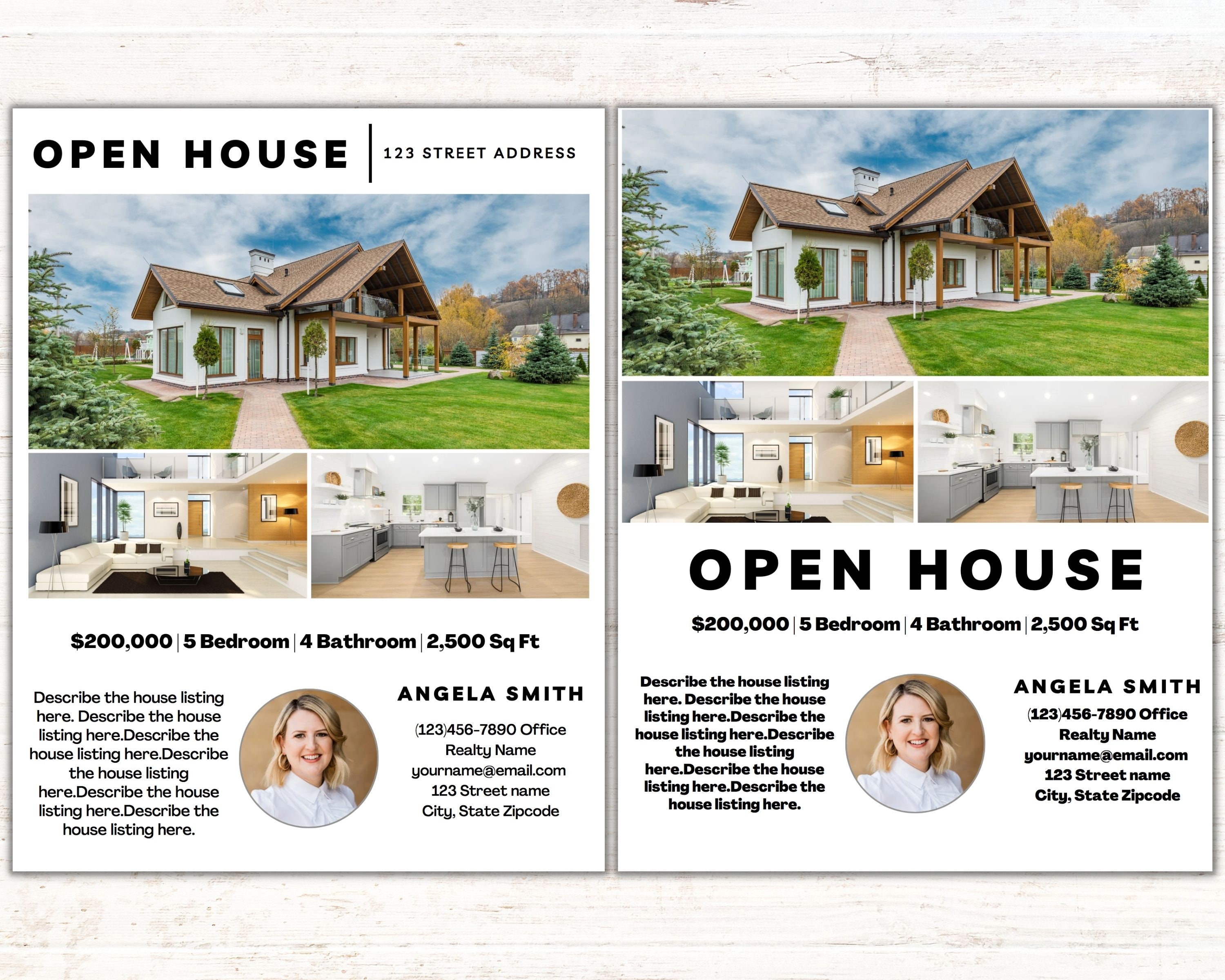 Open House Flyer, Open House Flyer Template, Real Estate Flyer ...