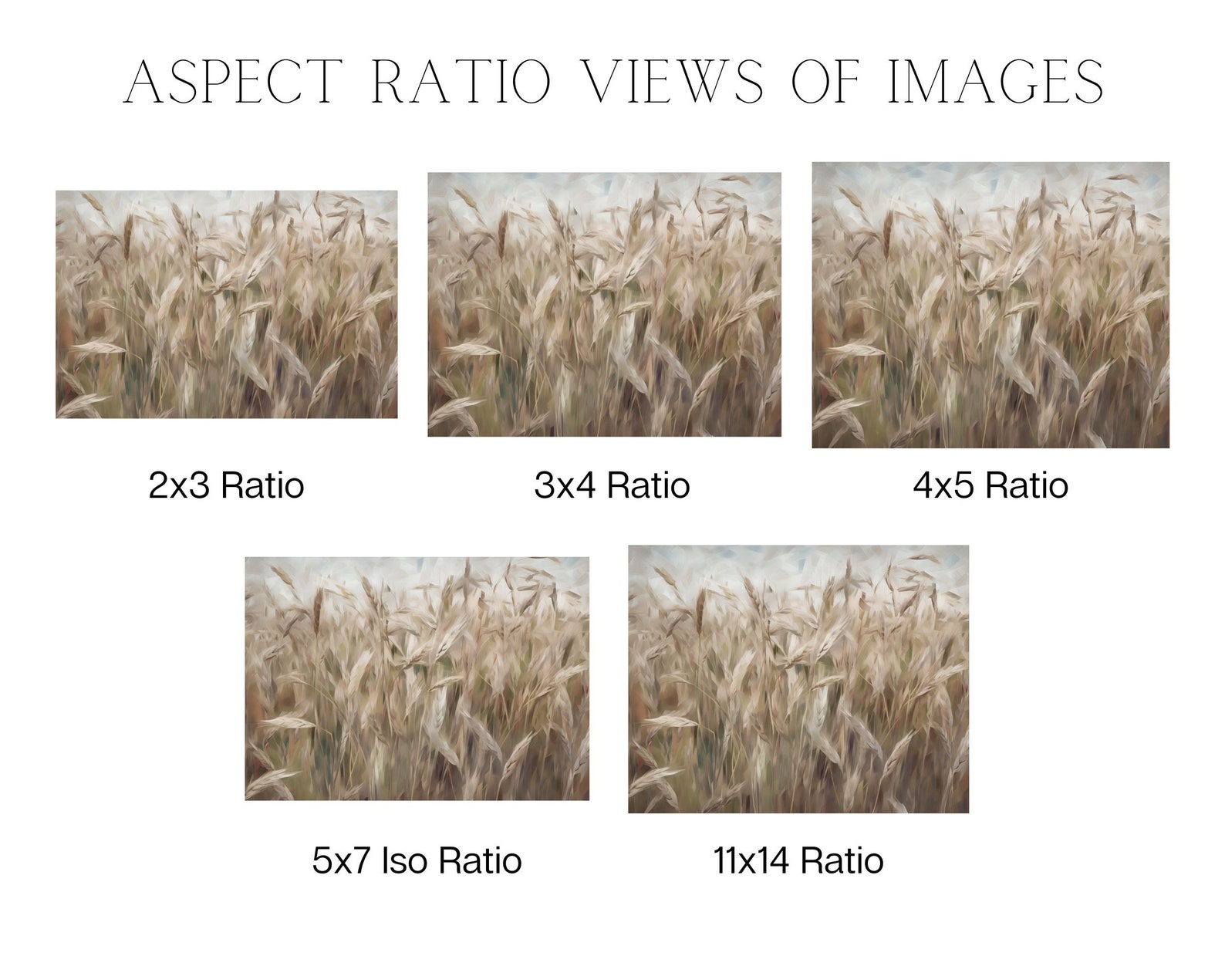 Golden Wheat Field Printable | Impressionist Nature Art | Farmhouse ...