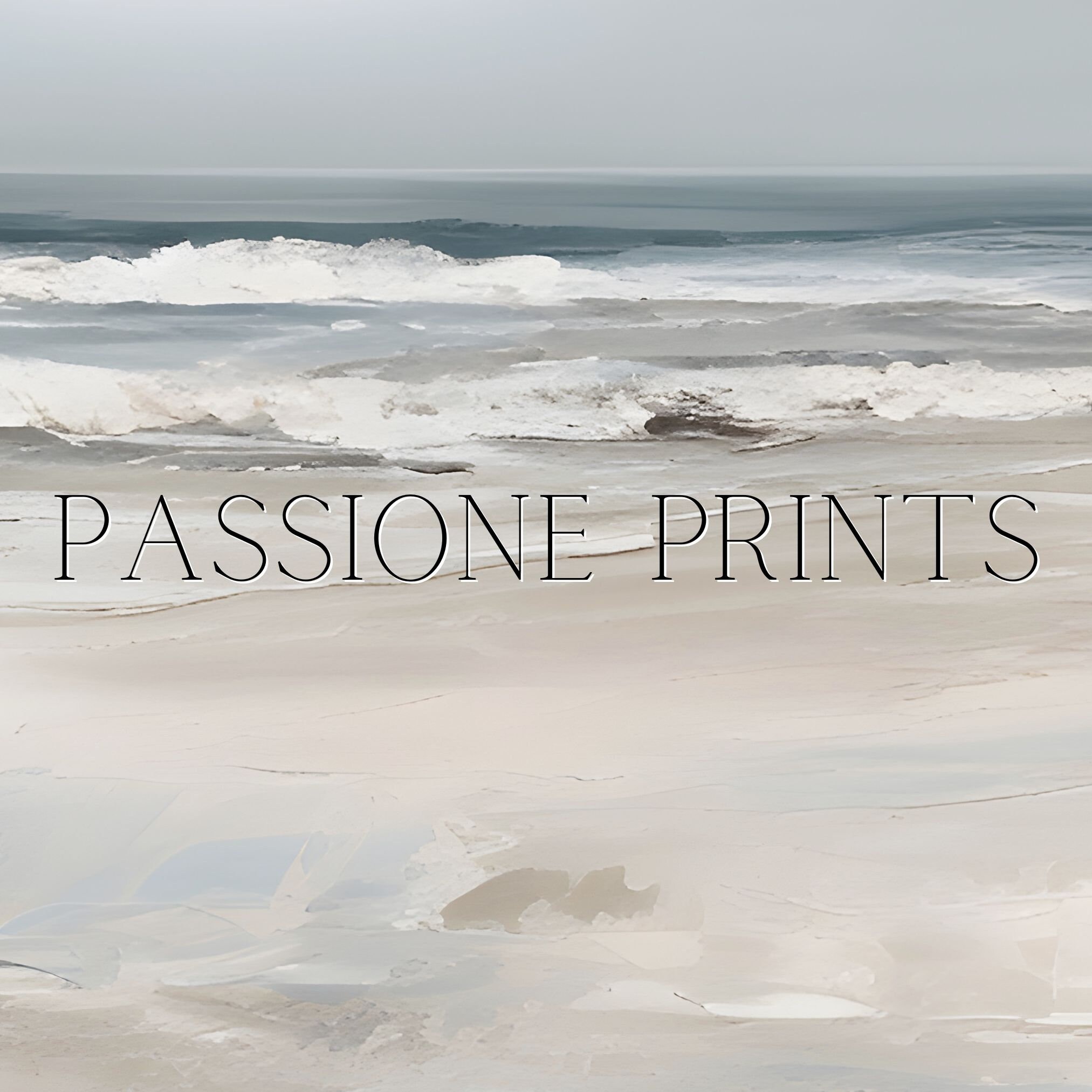 Stormy Seashore Artwork Printable Ocean Landscape Beach Scene Digital ...