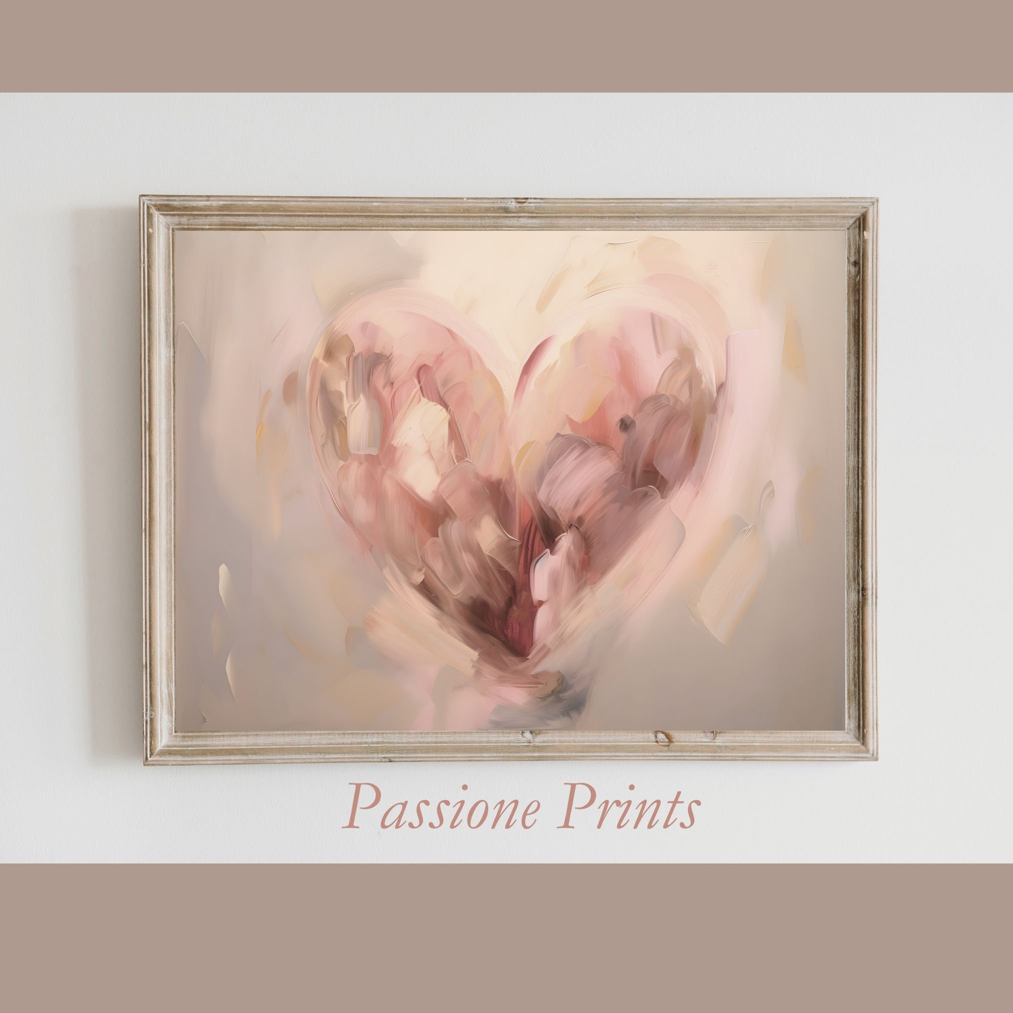 Printable Impressionist Heart Art | Romantic Home Decor Download | Love ...
