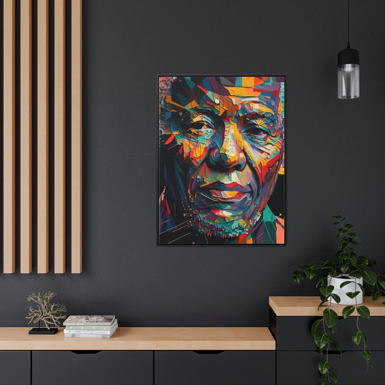 PDP Nelson Mandela Vertical Frame Gallery Canvas Wraps - Etsy Australia