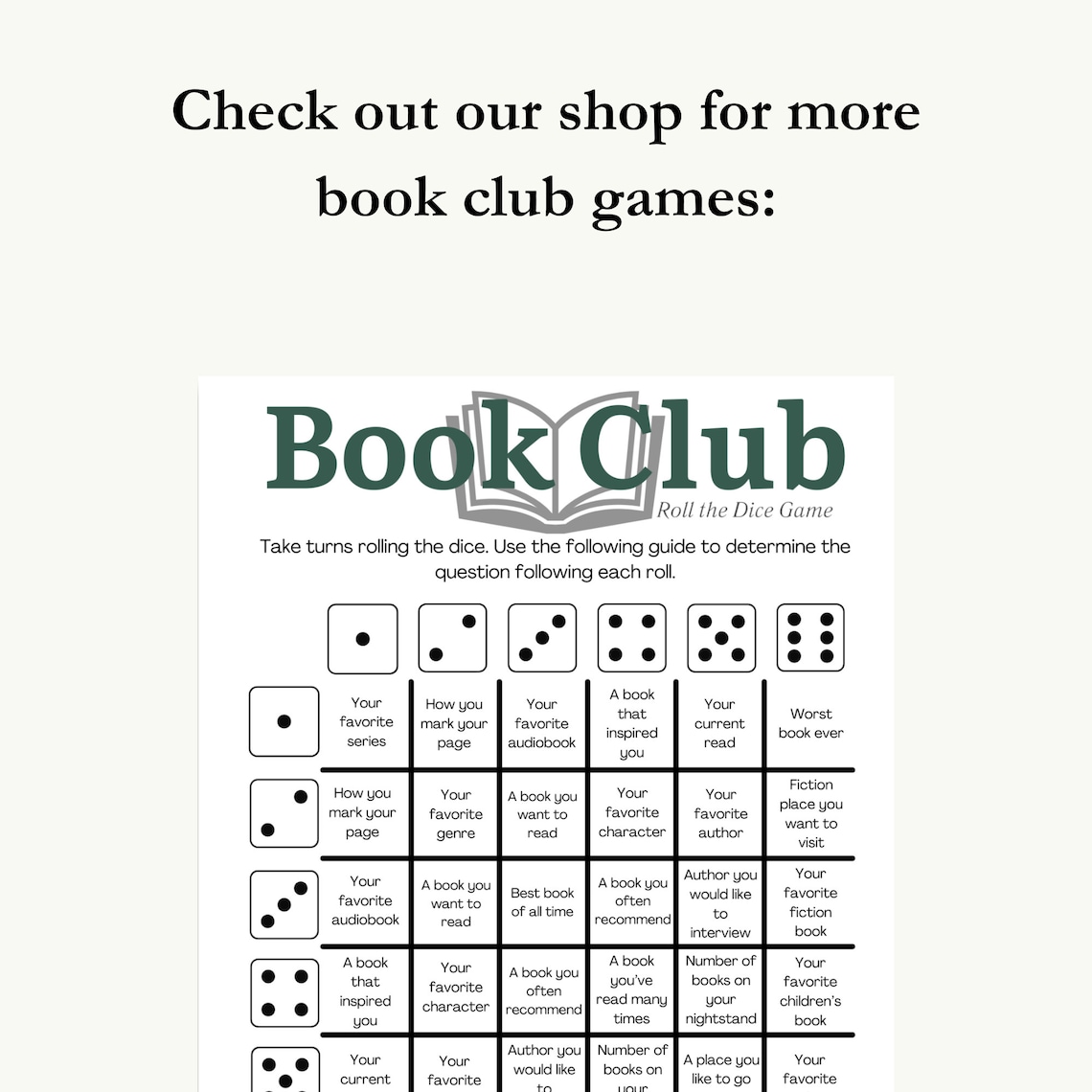 Book Club Think Fast Printable Game, Writing Group, Book Theme Party ...