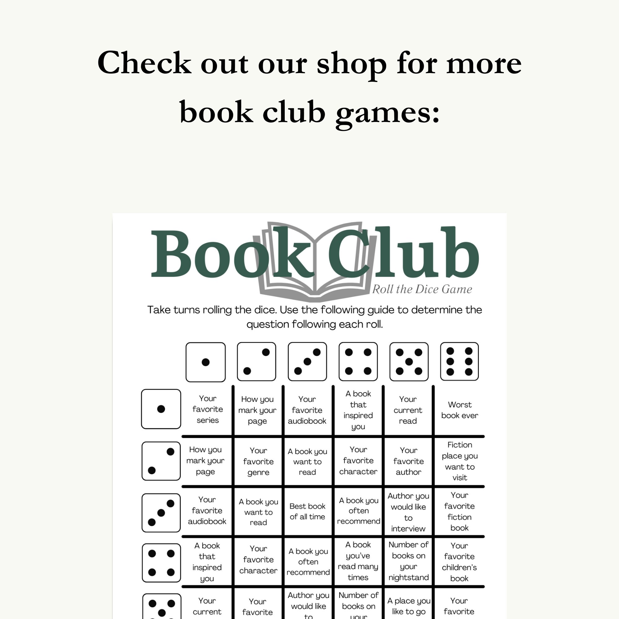 Book Club Think Fast Printable Game, Writing Group, Book Theme Party ...