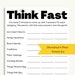 Think Fast Printable Game, Family Game Night, Family Reunion, Small ...