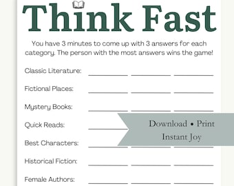 Book Club Dice Game Printable, Writing Group, Book Theme Party Game ...