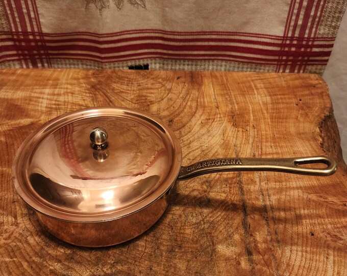 Cu Artigiana Italian Copper Saucepan 12cm-4.75 Inch Diameter With ...