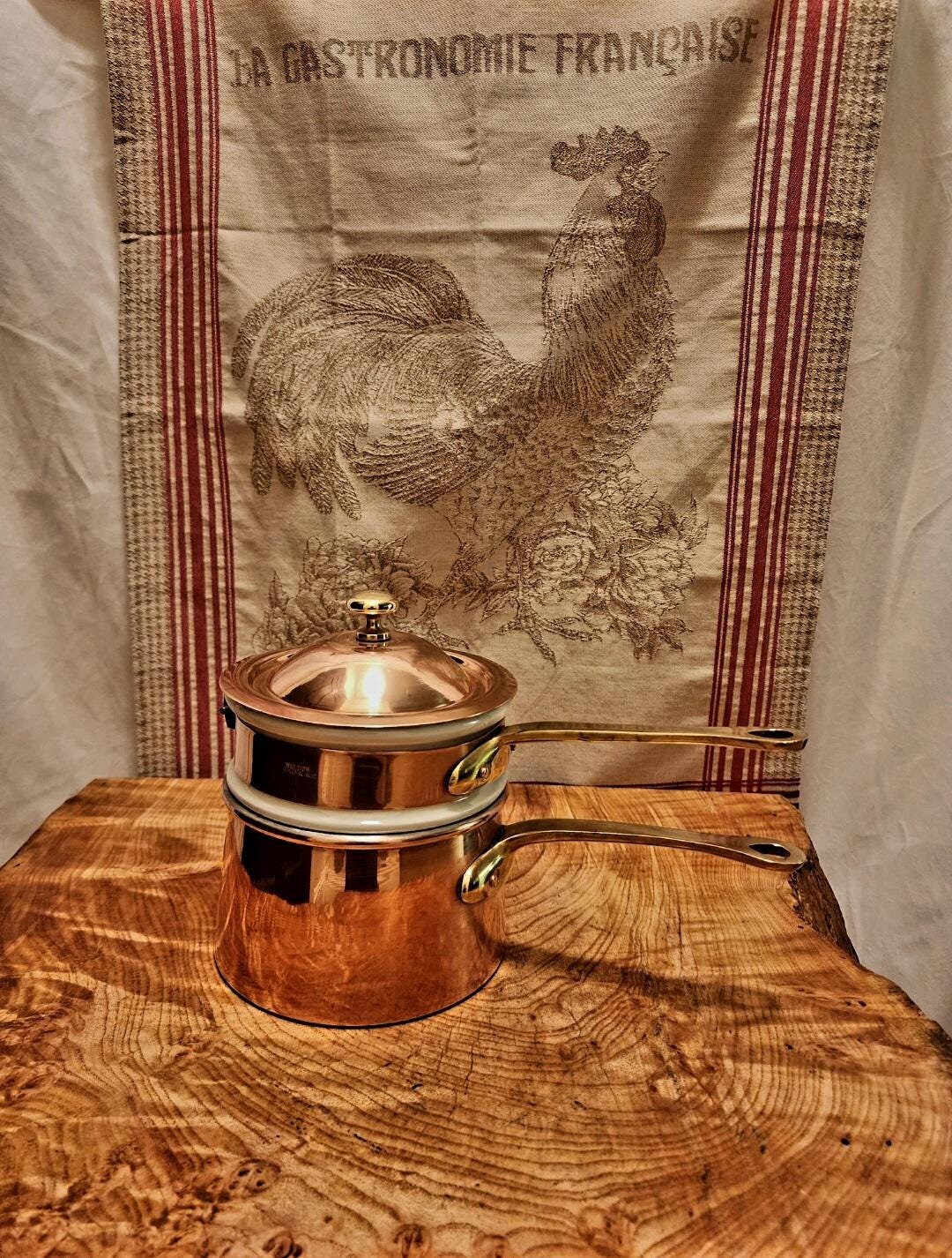 Waldow-brooklyn Copper Bain-marie 5.5 Inch-14cm Diameter With Ceramic ...