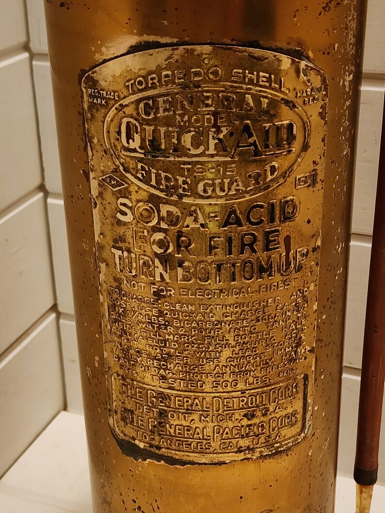 General Quick Aid Fire Guard Brass Fire Extinguisher Vintage - Etsy