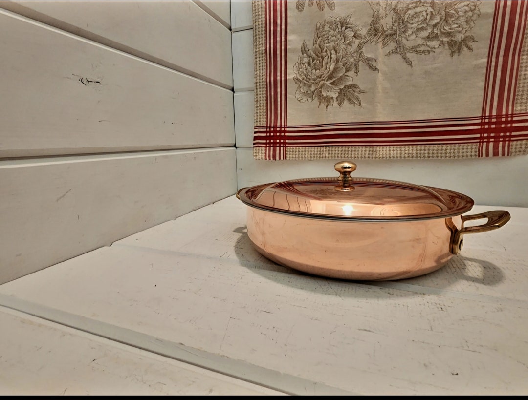 Spring Culinox Copper Pan With Matching Lid-stainless Steel Lining ...