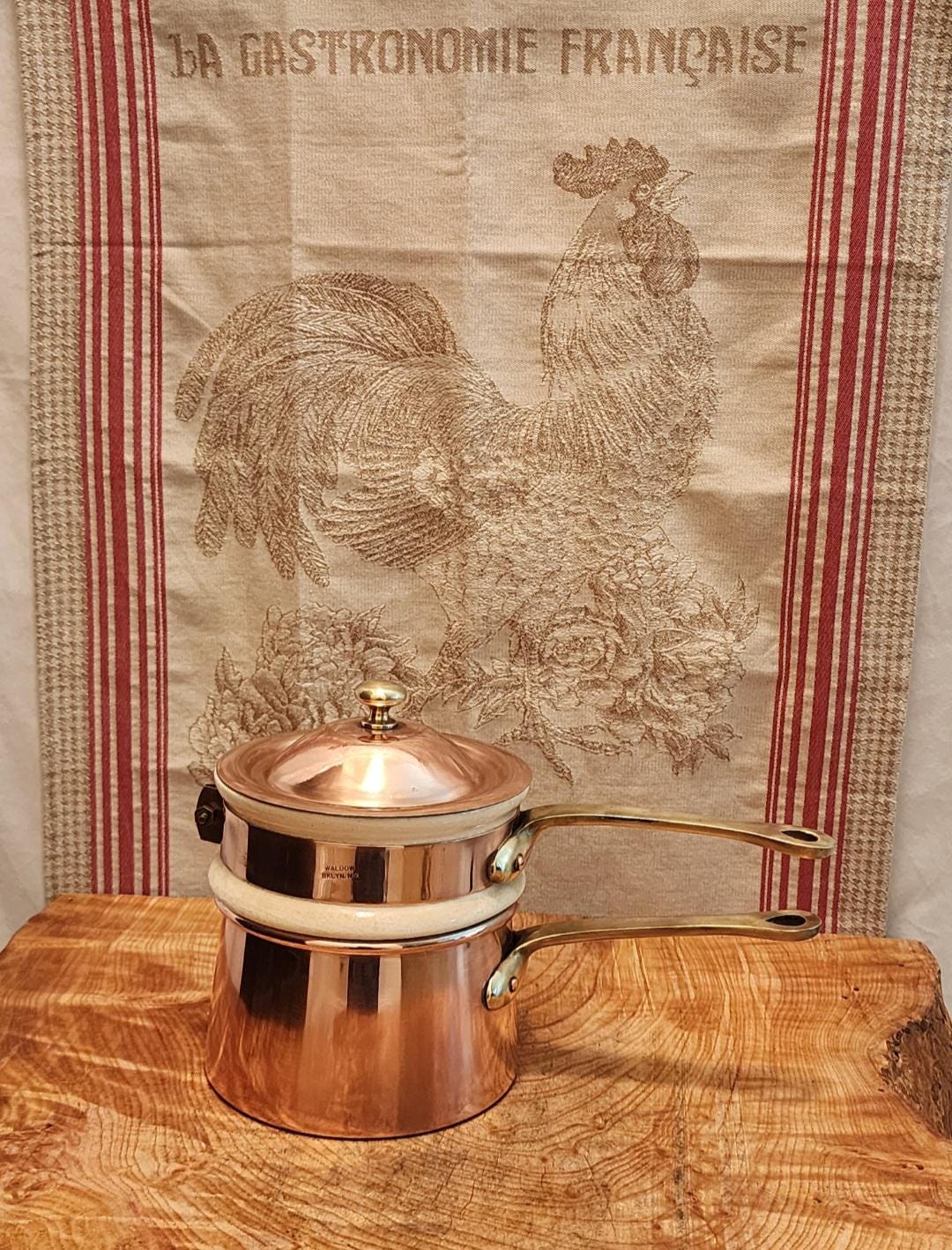 Waldow-brooklyn Copper Bain-marie 5.5 Inch-14cm Diameter With Ceramic ...