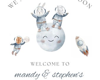 Baby Shower Welcome Sign | Editable Template | Edit FREE in Canva ...