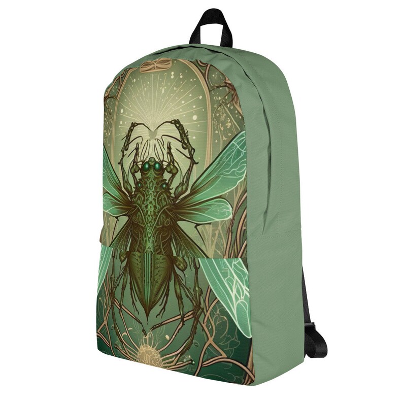 Green Beetle Backpack: Mystical Bug Art Laptop Bag - Etsy